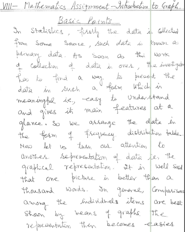 CBSE Class 8 Mathematics Introduction To Graphs Notes Set A CBSE Class 8 Mathematics Introduction To Graphs Notes Set A